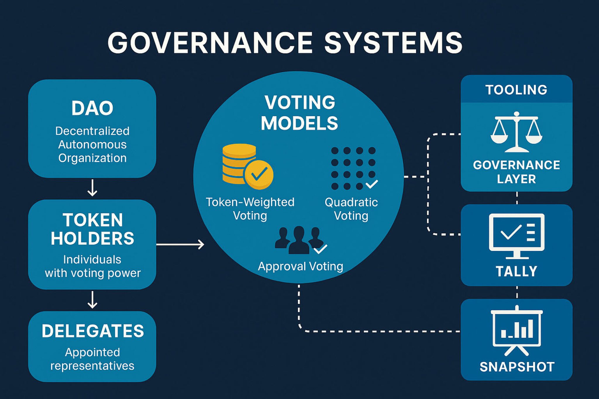 DeFi Governance Systems: DAOs & Delegation